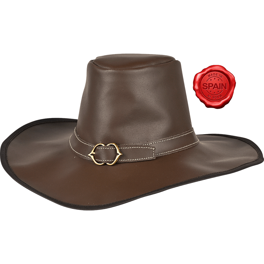 Leather Van Helsing Hat Brown
