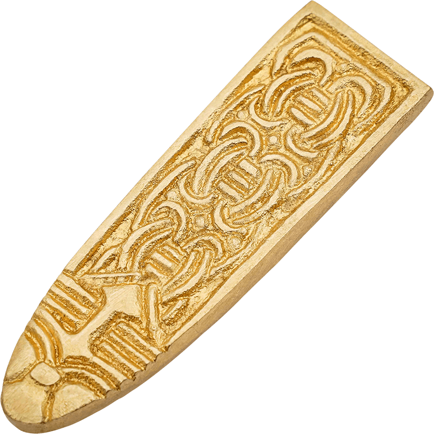 Medieval Knotwork Brass Belt Tip