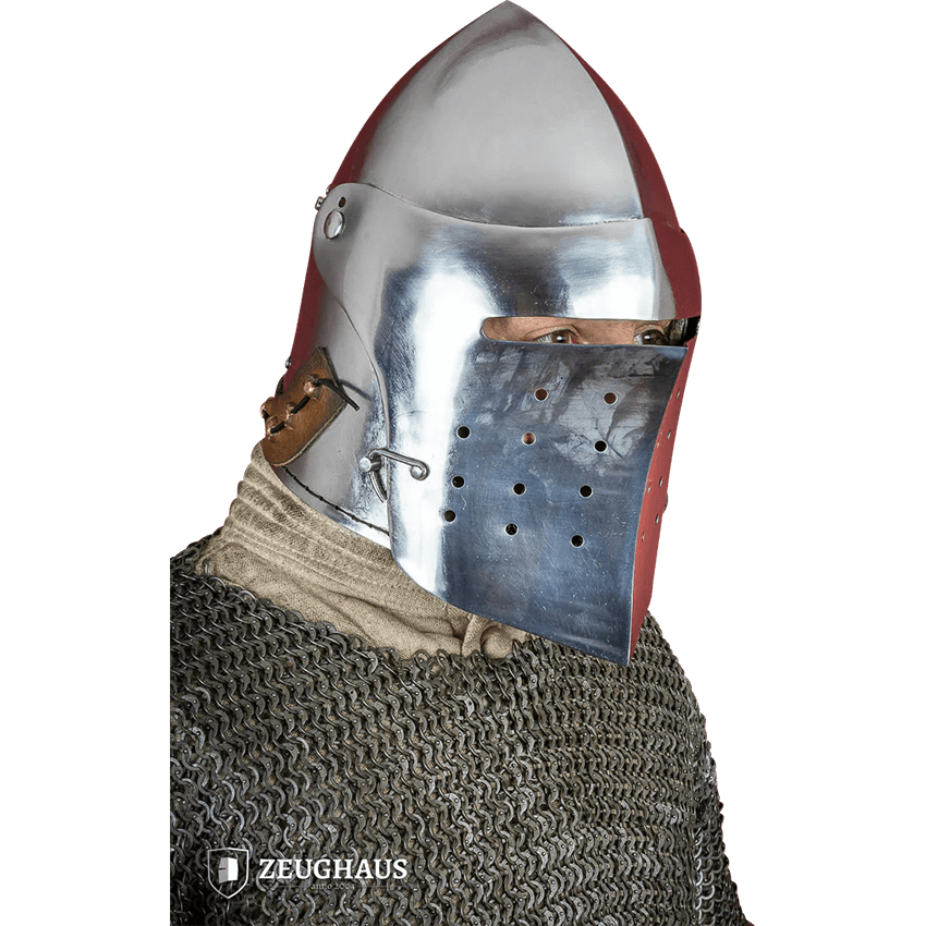 Full Visor Bascinet Helmet - Polished
