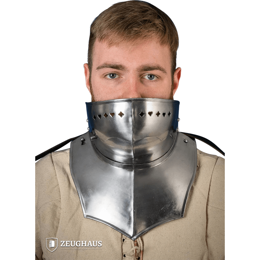 Steel Gorget with Bevor - Polished