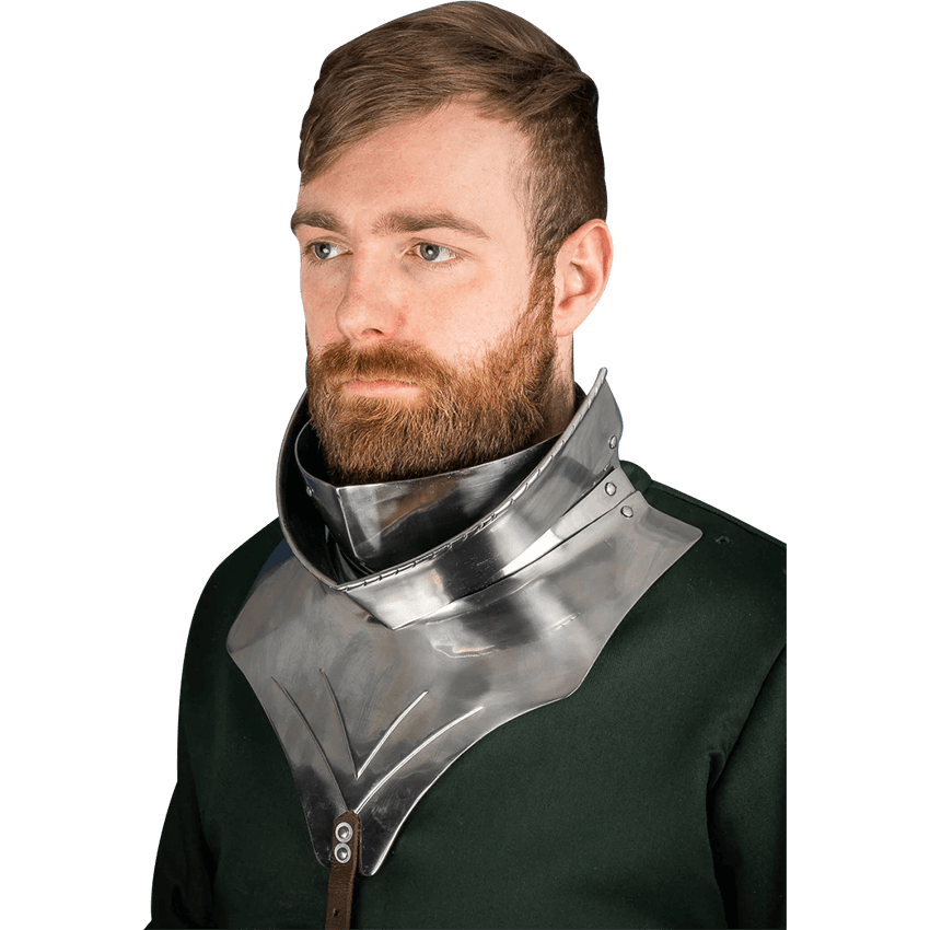 15th Century Articulated Gorget with Bevor - Polished