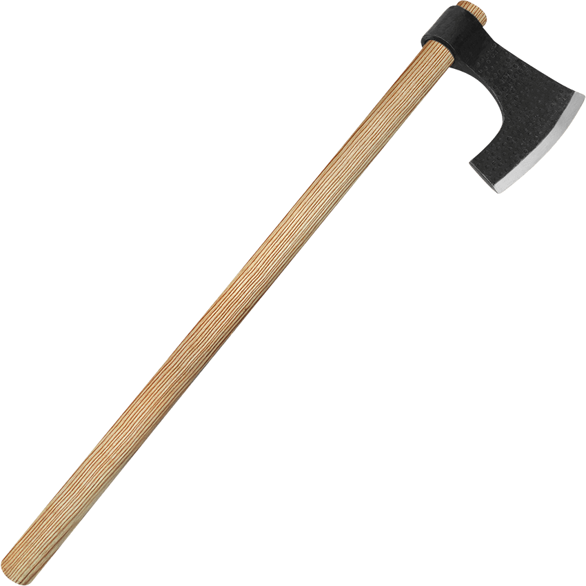 Hand Forged Viking Axe - Light Hardwood Handle