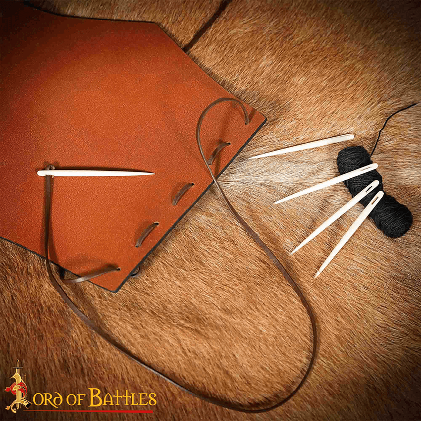 Carved Bone Medieval Embroidery Needles - Set of 5